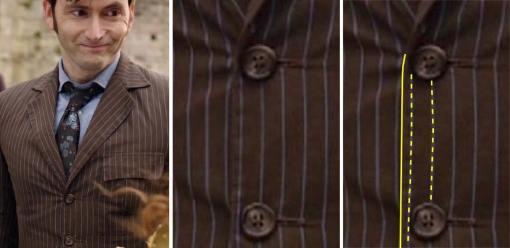 Tenth Doctor Brown Suit Analysis - Jacket Front - Doctor Who Costume Guide