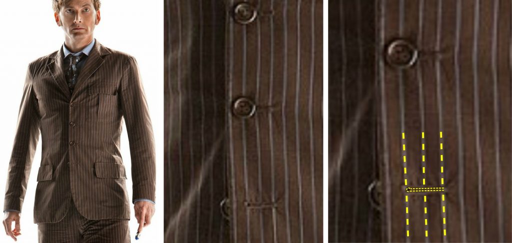 Tenth Doctor Brown Suit Analysis - Jacket Front - Doctor Who Costume Guide