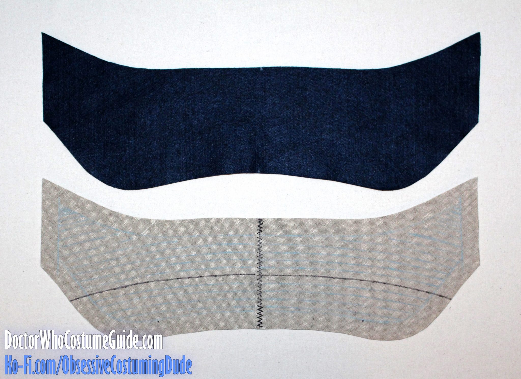 Tenth Doctor Blue Suit Tutorial - Jacket Collar - Doctor Who Costume Guide