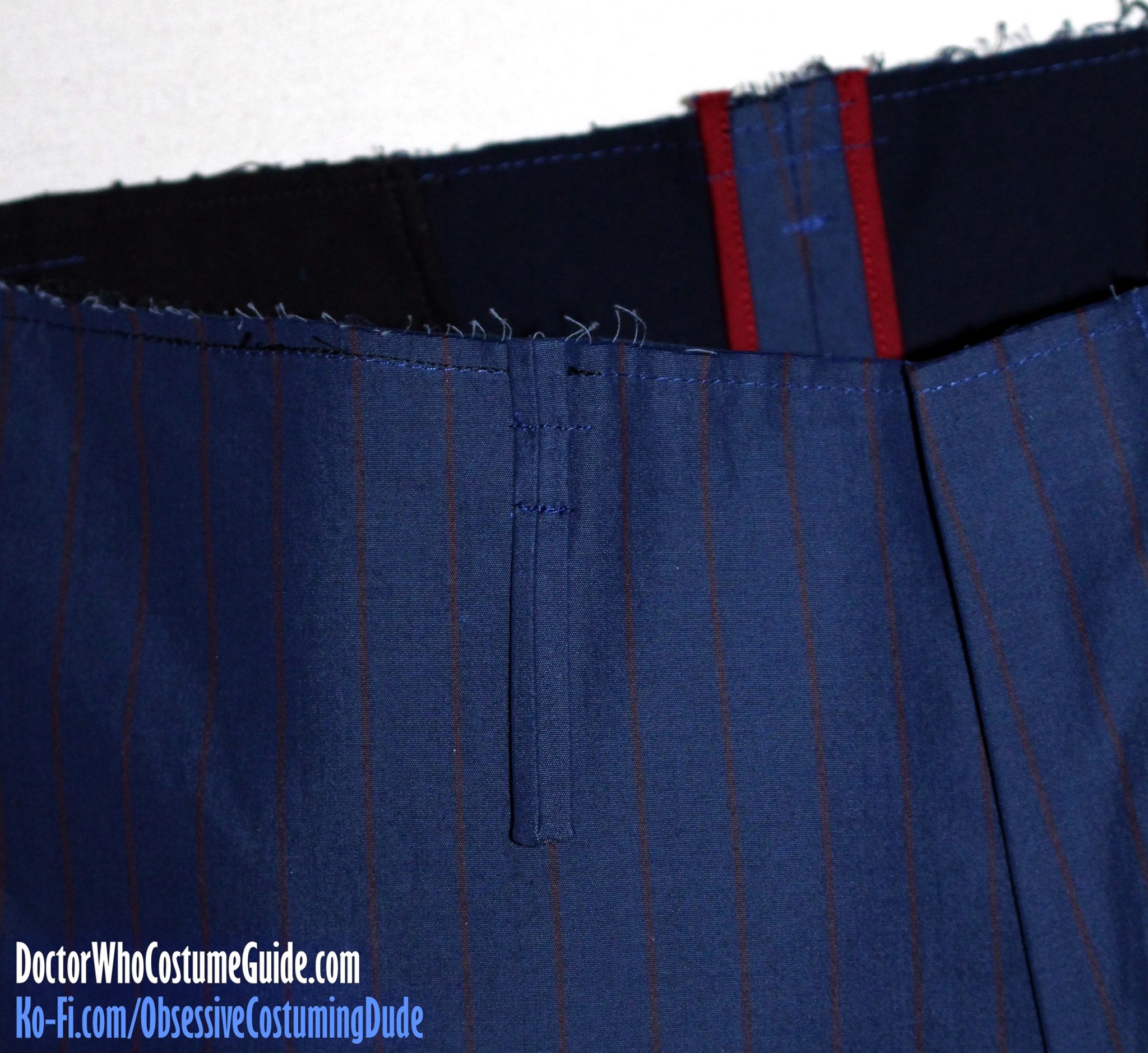 Tenth Doctor Blue Suit Tutorial - Trousers Belt Loops - Doctor Who ...