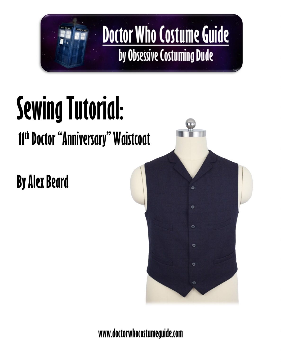 Eleventh Doctor "Anniversary" Waistcoat - Sewing Tutorial - Doctor Who ...